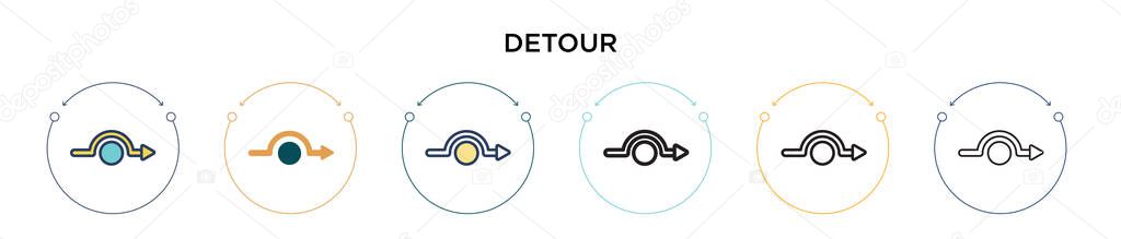 Detour icons Vector Art Stock Images | Depositphotos