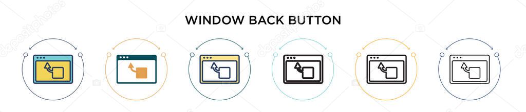 Window back button icon Vector Art Stock Images | Depositphotos
