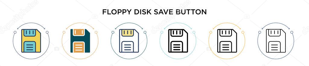 Floppy disk icon stroke Vector Art Stock Images | Depositphotos