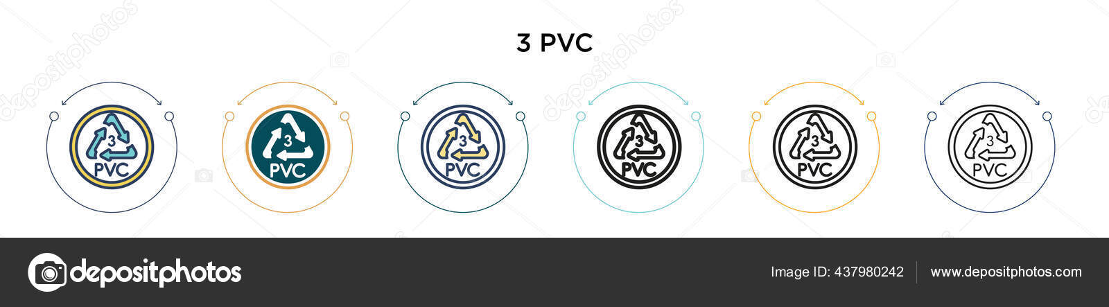 Pvc Icon Filled Thin Line Outline Stroke Style Vector Illustration ...