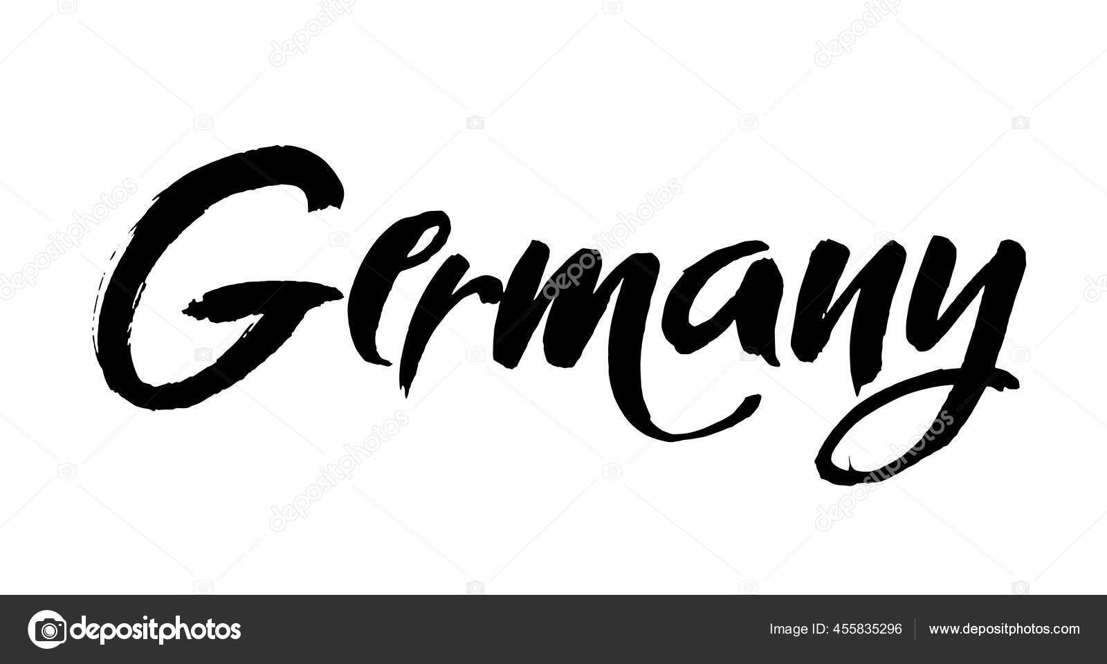 Script Text Word Art Lettering Design Vector Country Name Germany Stock ...