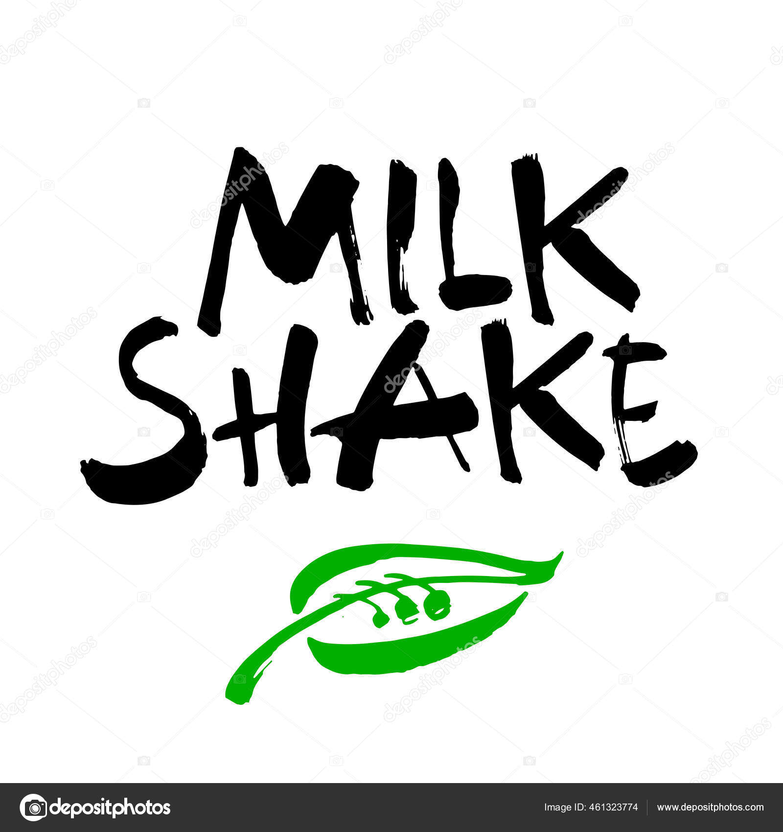 Milk Shake Ink Hand Lettering Modern Brush Calligraphy Handwritten ...