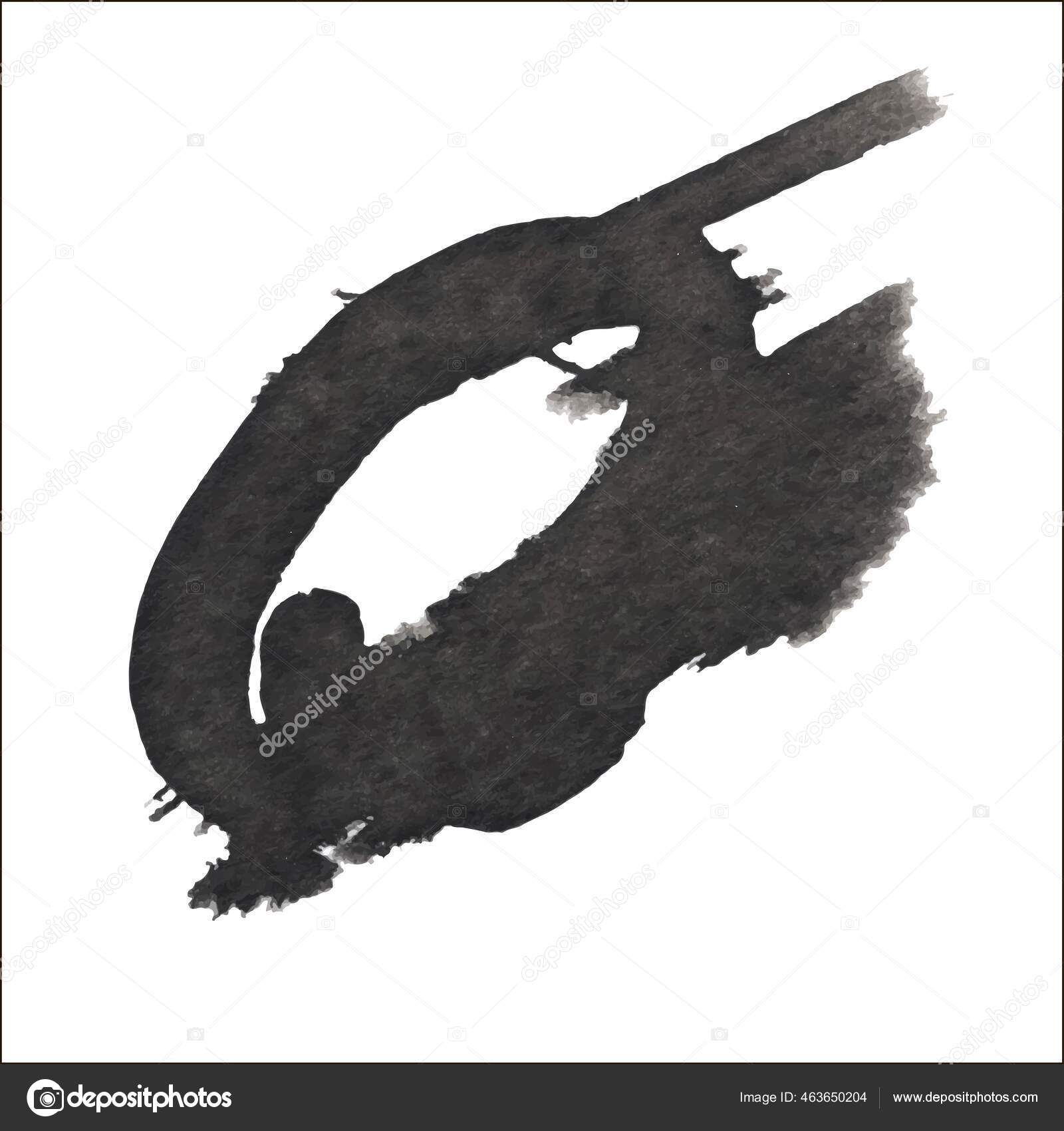 Tinta Negra Vectorial Aislada Sobre Fondo Blanco Textura Grunge Vector ...