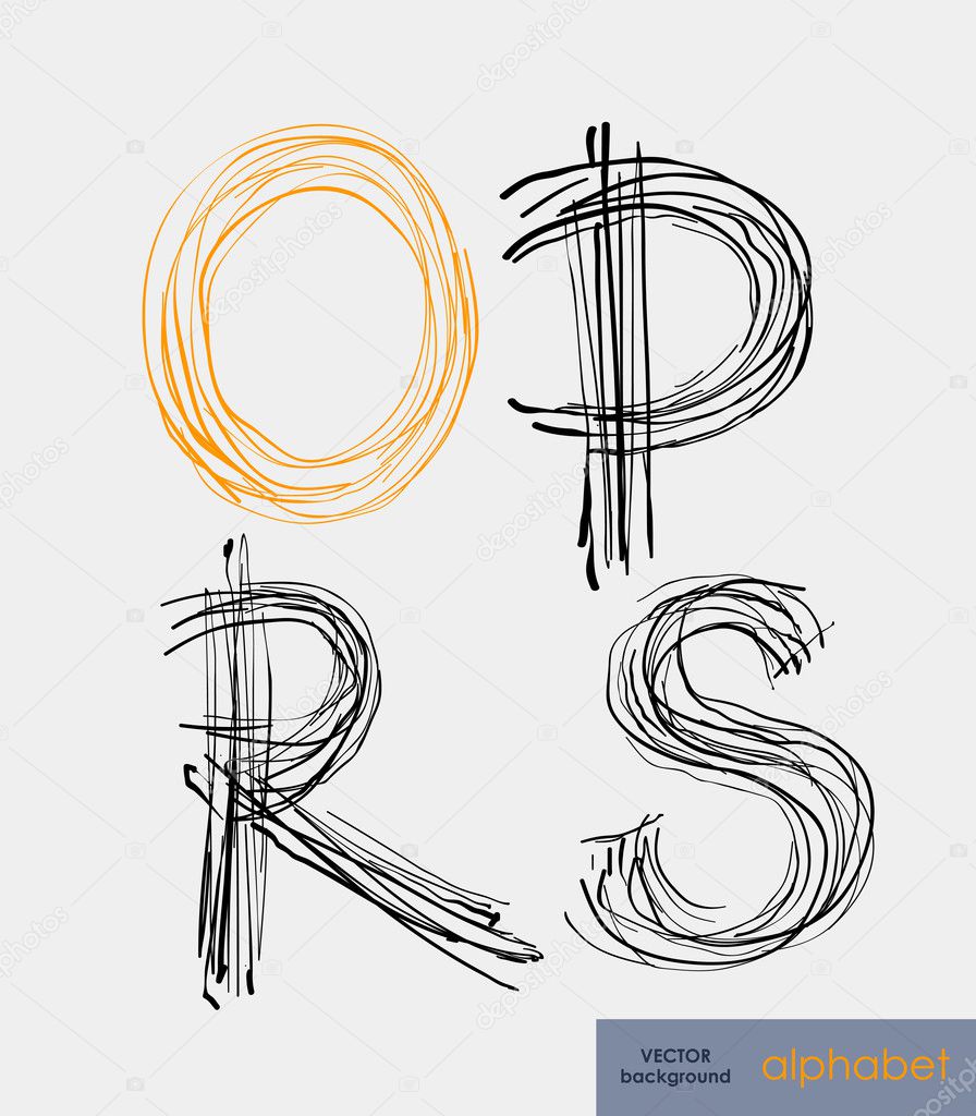 Handwritten alphabet letters vector. ABC for your design. Stock Vector ...