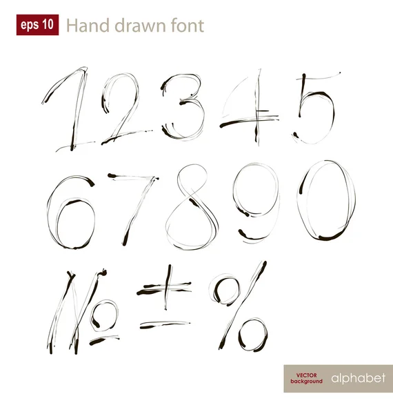 Vector handwritten arabic numerals set — Stock Vector © FarbaKolerova ...