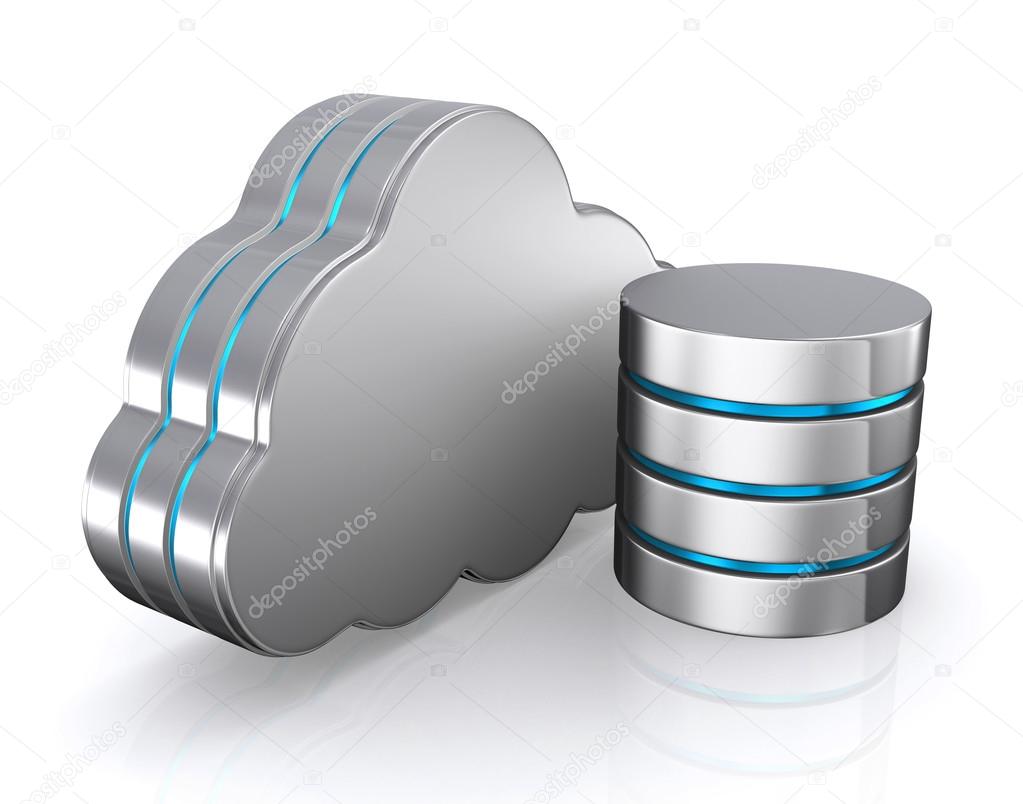 3D illustration of Database storage concept, cloud computing. — Stock ...