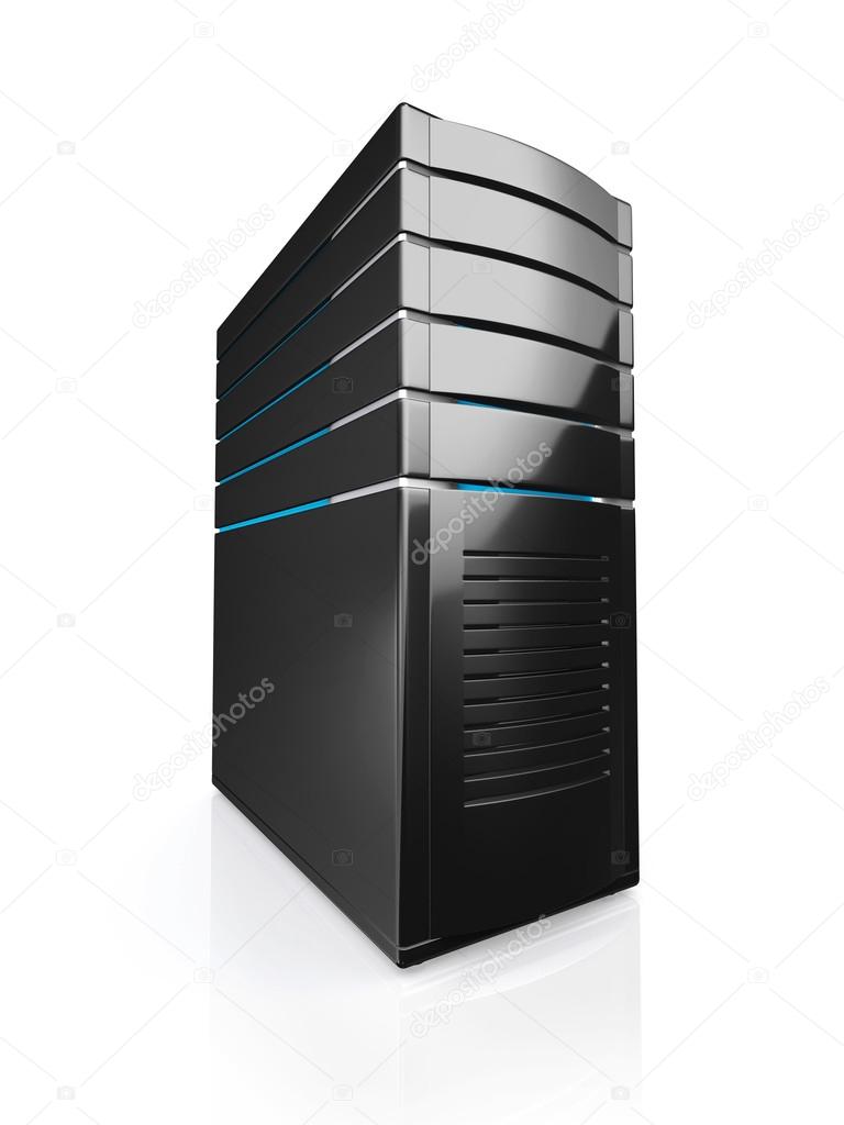 3D illustration of network workstation server. Stock Photo by ©yodiyim ...