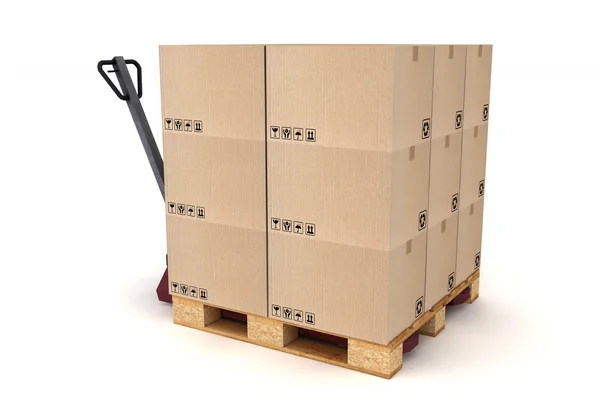 Pallet with Cardboard boxes Stock Photo by ©JohanH 8405889