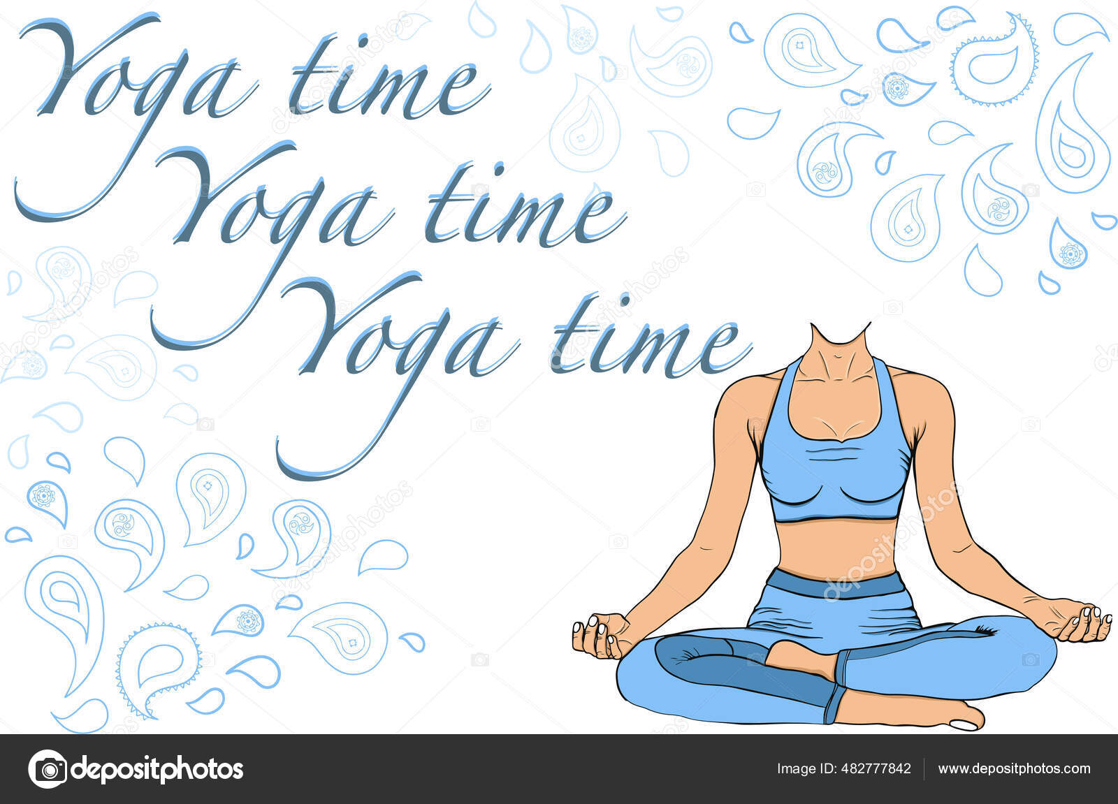 Vector Illustration Female Figure Lettering Hand Written Phrase Design ...