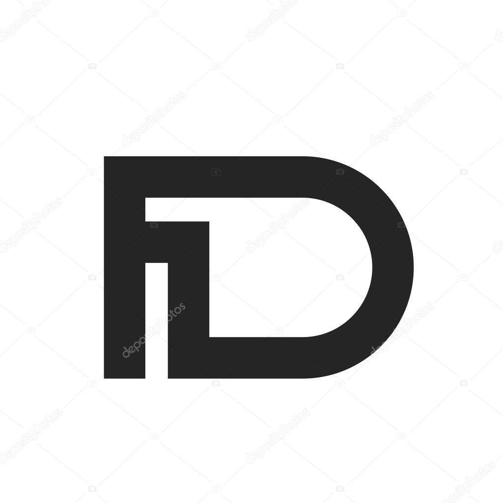 Dise o inicial de la plantilla vectorial del logotipo de la letra fd. Dise o de logotipo de ...