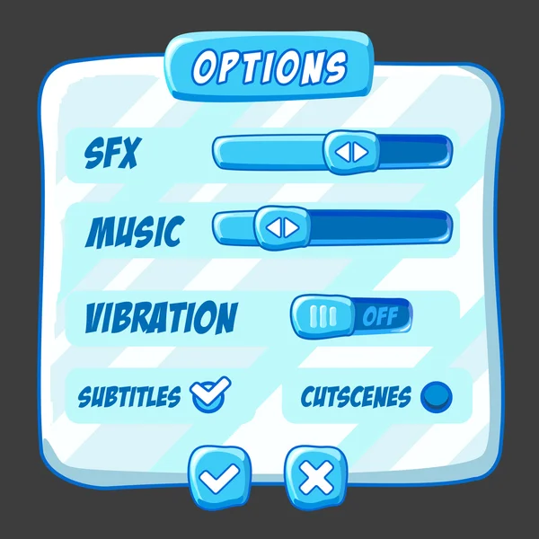 Option menu green style game buttons — Stock Vector © game_gfx #56268029