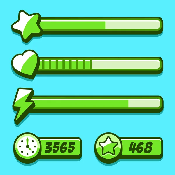 Option menu green style game buttons — Stock Vector © game_gfx #56268029