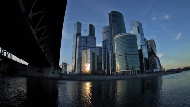 The clouds floating over the skyscrapers of the Moscow International ...