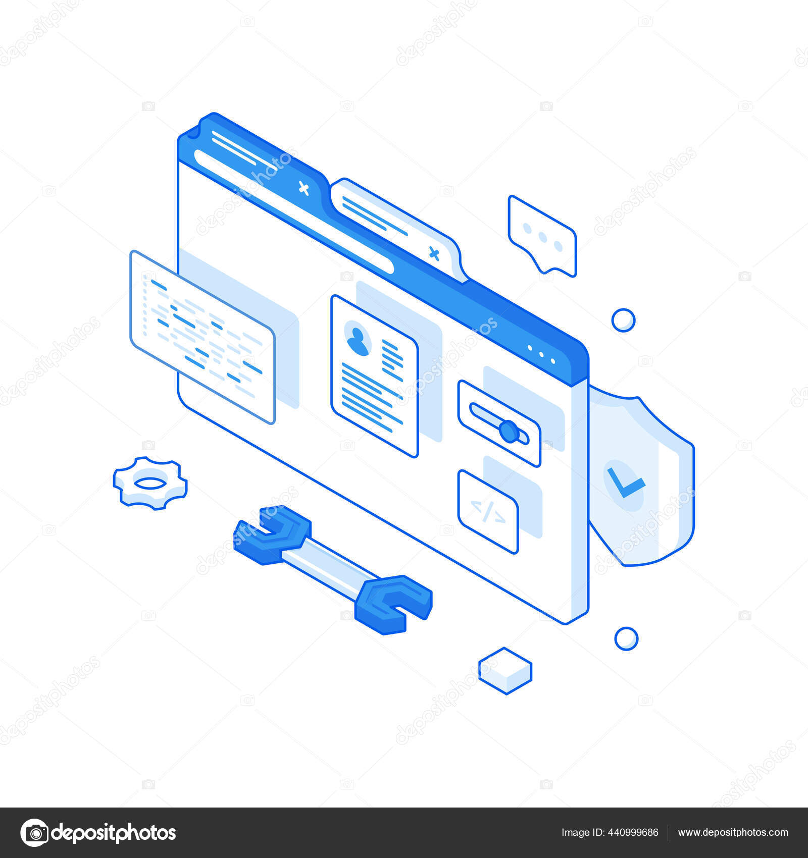 Vector web banner for software development service Stock Vector Image ...