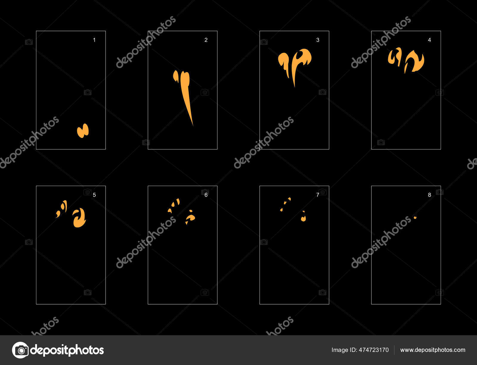 Efeito Fumo Poeira Fumaça Animação Folha Sprite Animação Efeito Fumaça ...