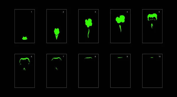 Efek Asap Api Asap Animasi Sprite Lembar Efek Asap Api Vektor Stok oleh ...