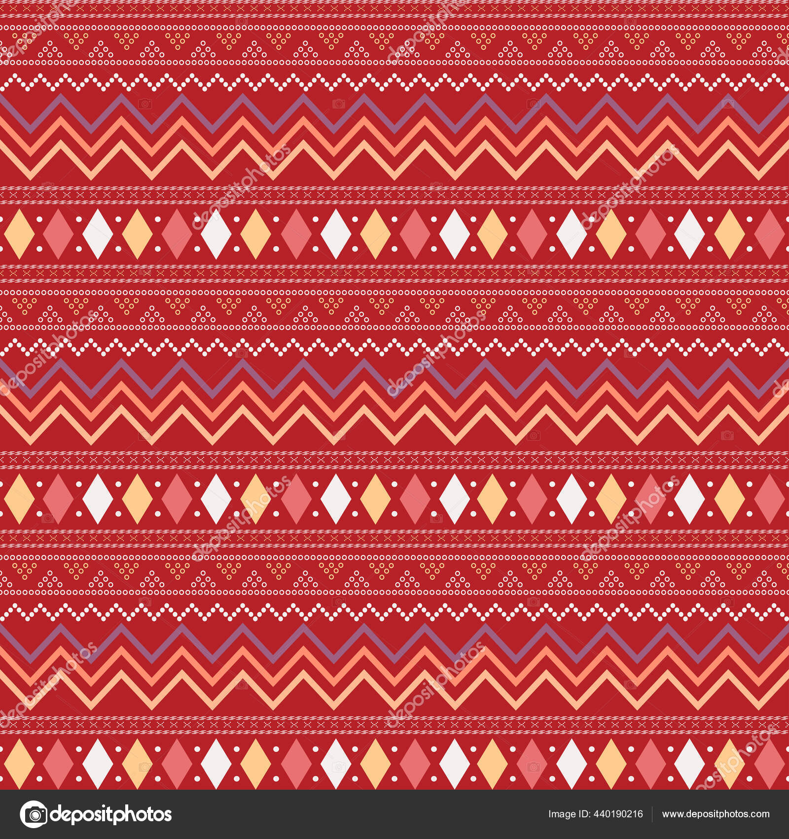 Seamless Ethnic Pattern Geometric Shapes Suitable Used Print Textile ...