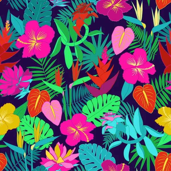 Seamless tropical jungle floral pattern Stock Vector Image by ©mazeina ...