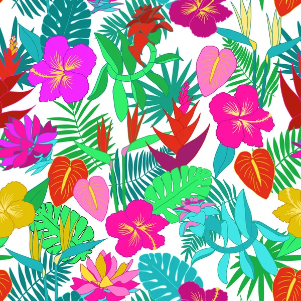 Seamless tropical jungle floral pattern Stock Vector Image by ©mazeina ...