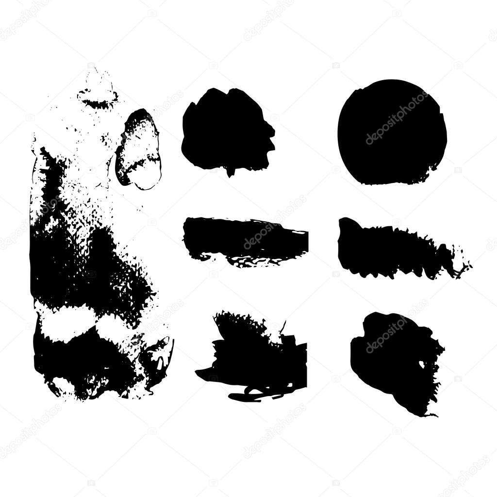 Ink brush splashes Stock Vector Image by ©mazeina #111425114