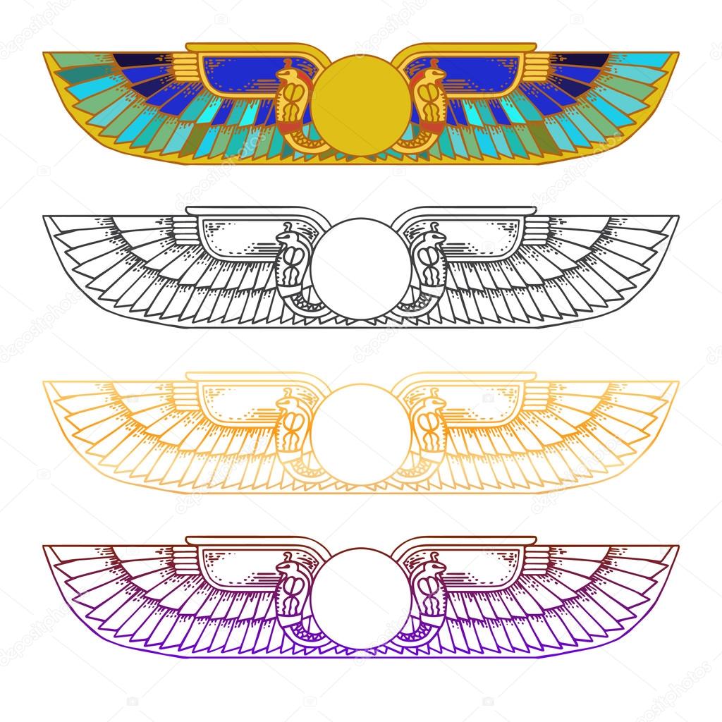 Egypt Sun Disk set — Stock Vector © mazeina #112284354 Egypt Sun Disk set — Stock Vector © mazeina #112284354
