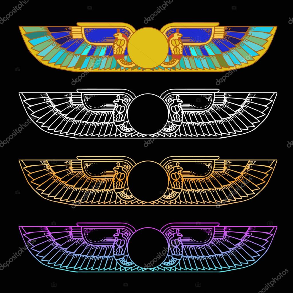 Egypt Sun Disk set — Stock Vector © mazeina #112284458 Egypt Sun Disk set — Stock Vector © mazeina #112284458