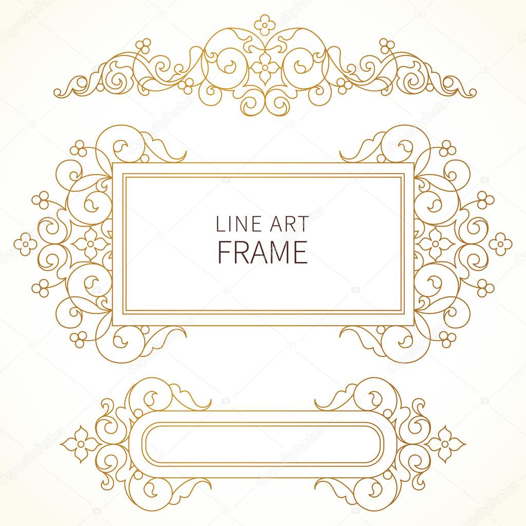 Line art frame Stock Vector Image by ©AnnaPoguliaeva #101109452