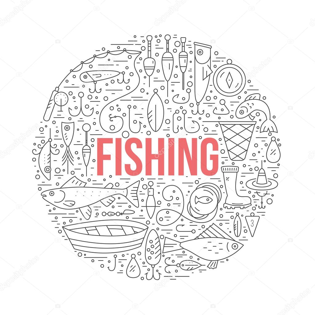 Fishing Design Template Stock Vector Image by ©Favetelinguis199 #101467116