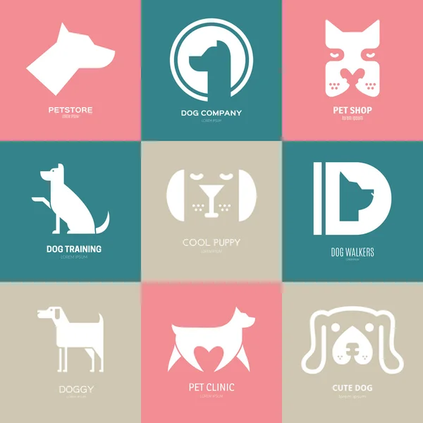 Logos de perros imágenes de stock de arte vectorial | Depositphotos