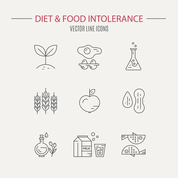 Food intolerance icons Stock Vector Image by ©Favetelinguis199 #115841210