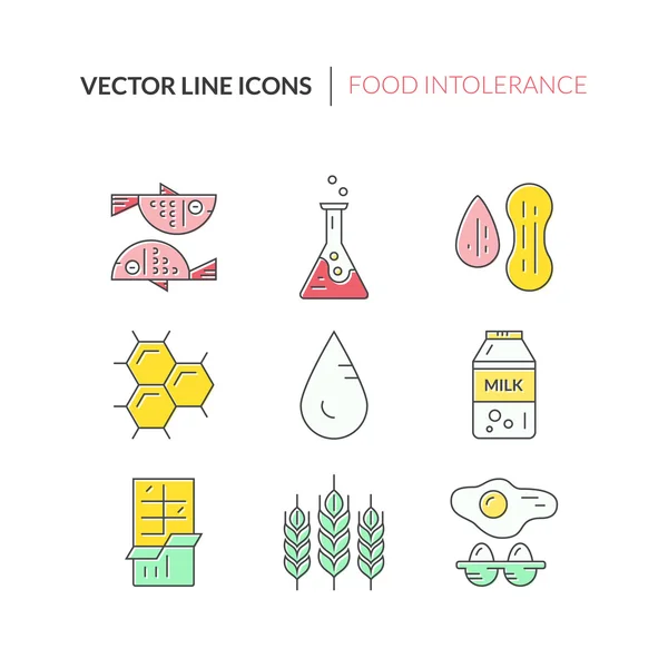 Food intolerance symbols — Stock Vector © Favetelinguis199 #123504864