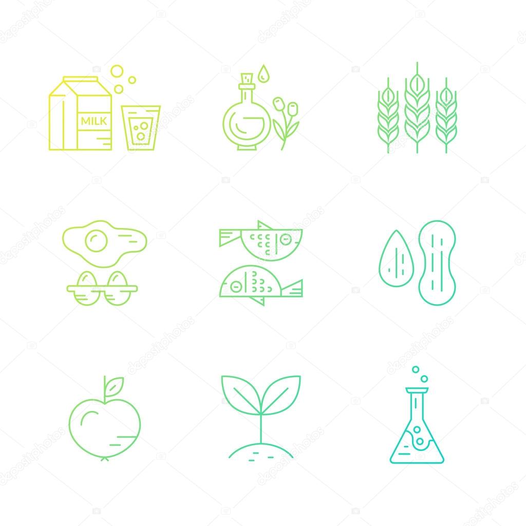 Food intolerance symbols Stock Vector Image by ©Favetelinguis199 #123504930