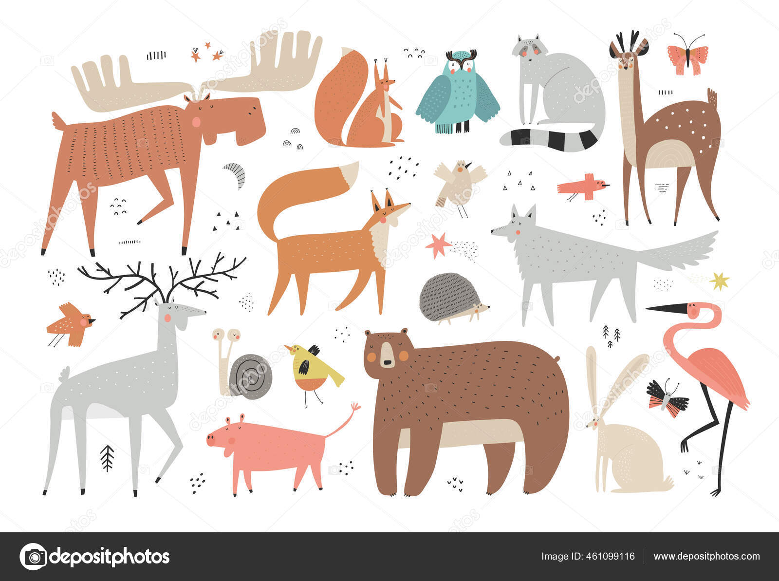 Big collection of wild forest Stock Vector Image by ©Favetelinguis199 ...