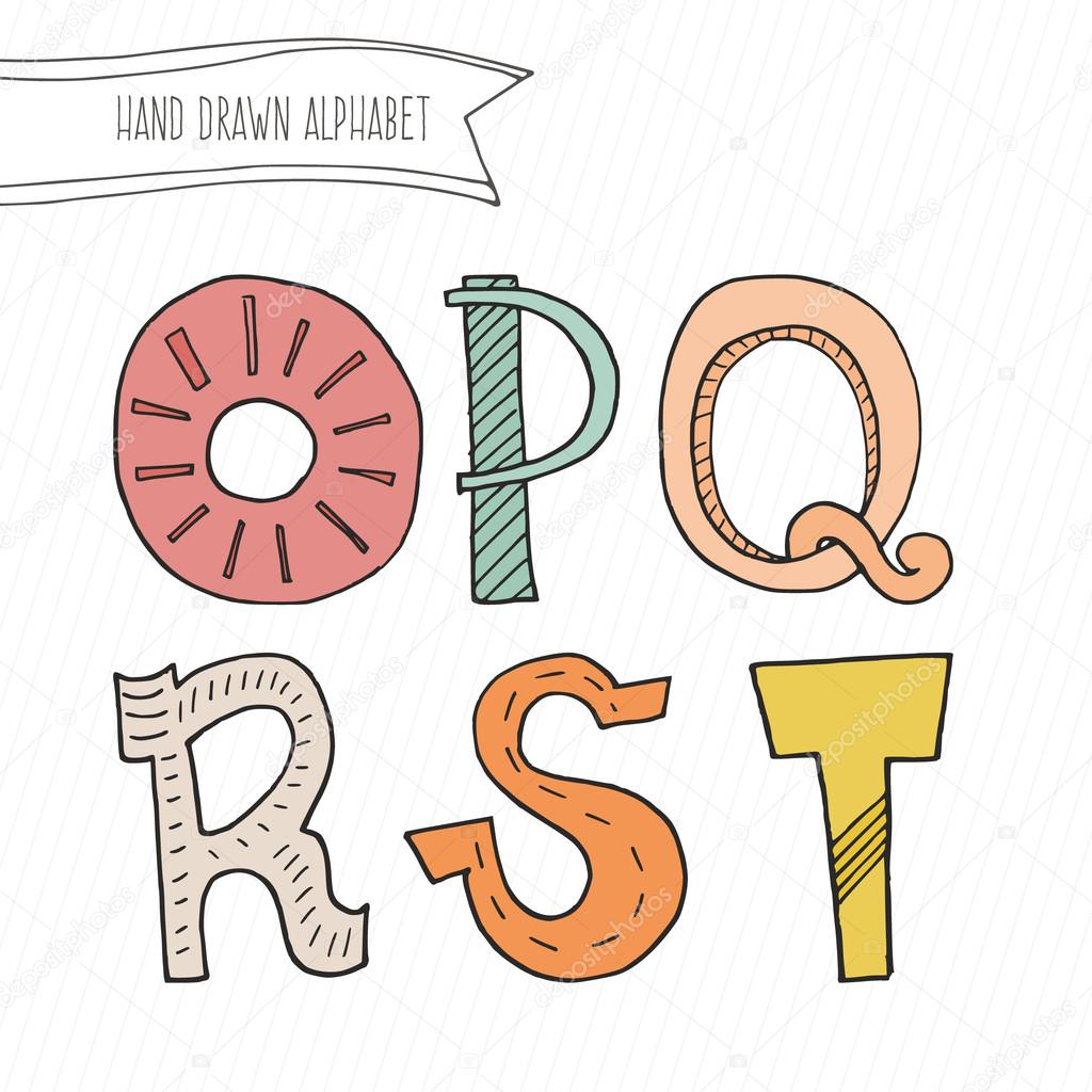 Cute hand drawn alphabet Stock Vector Image by ©Favetelinguis199 #69182583