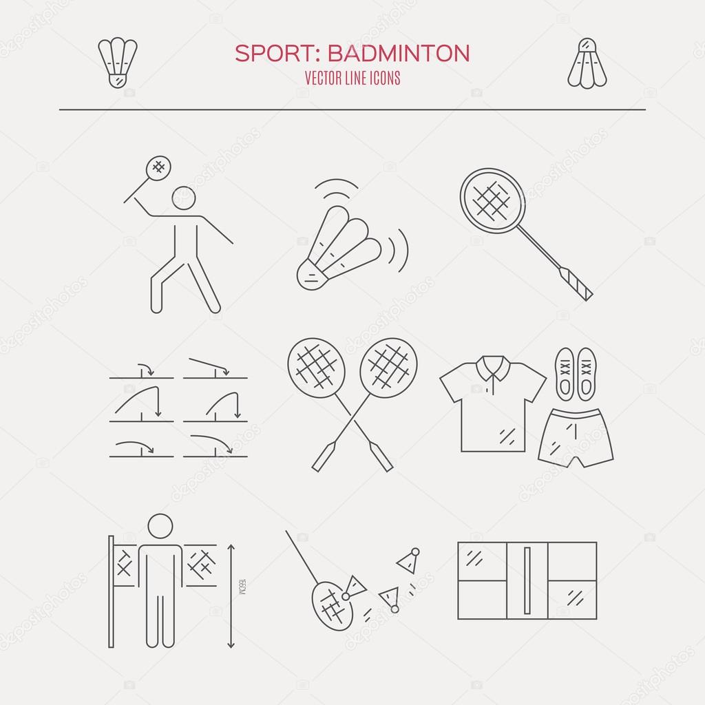 Badminton icon set Stock Vector by ©Favetelinguis199 79565054