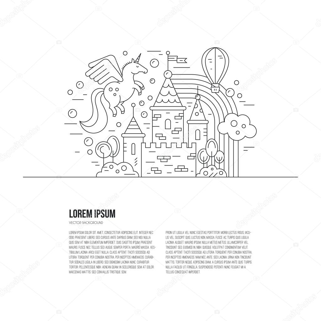 Illustration of magic castle Stock Vector by ©Favetelinguis199 81925254