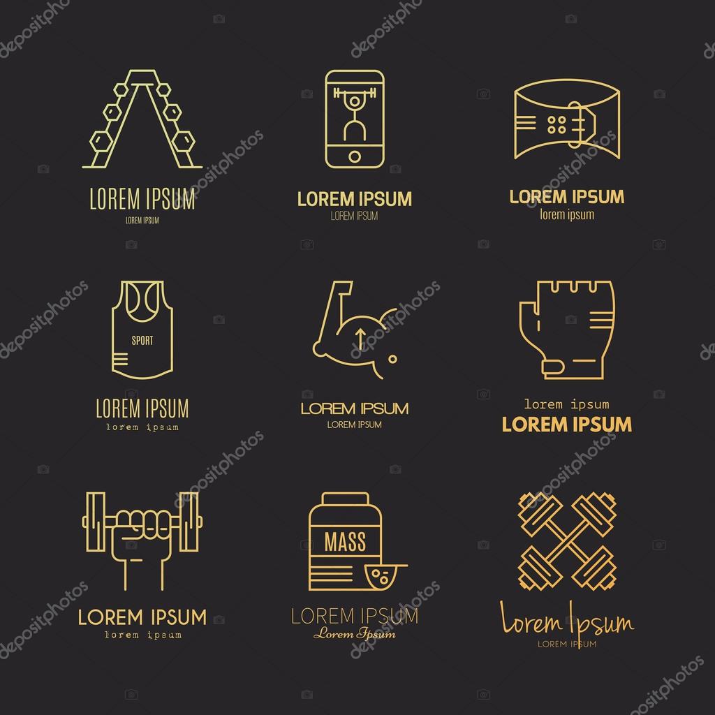 Bodybuilding and weight loss elements Stock Vector Image by ...