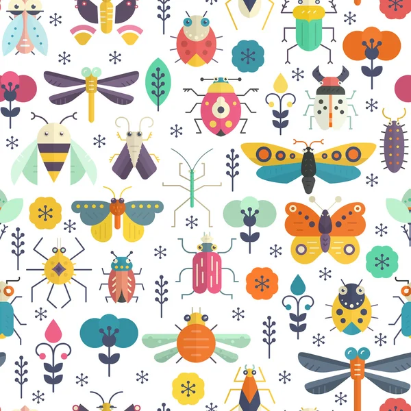Pattern with bugs and insects Stock Vector Image by ©Favetelinguis199 ...
