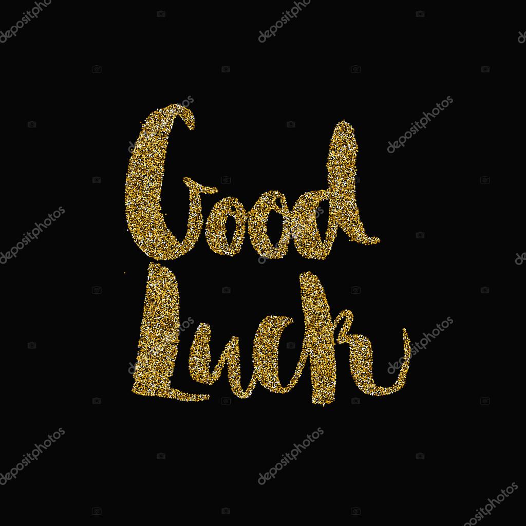 Letras de mano de buena suerte Vector de stock #94840486 de ...