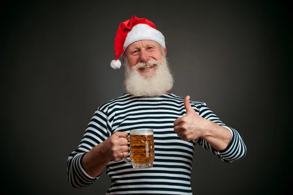 Handsome sailor. Seaman. Santa claus with beer Stock Photo by ...
