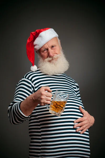 Handsome sailor. Seaman. Santa claus with beer Stock Photo by ...