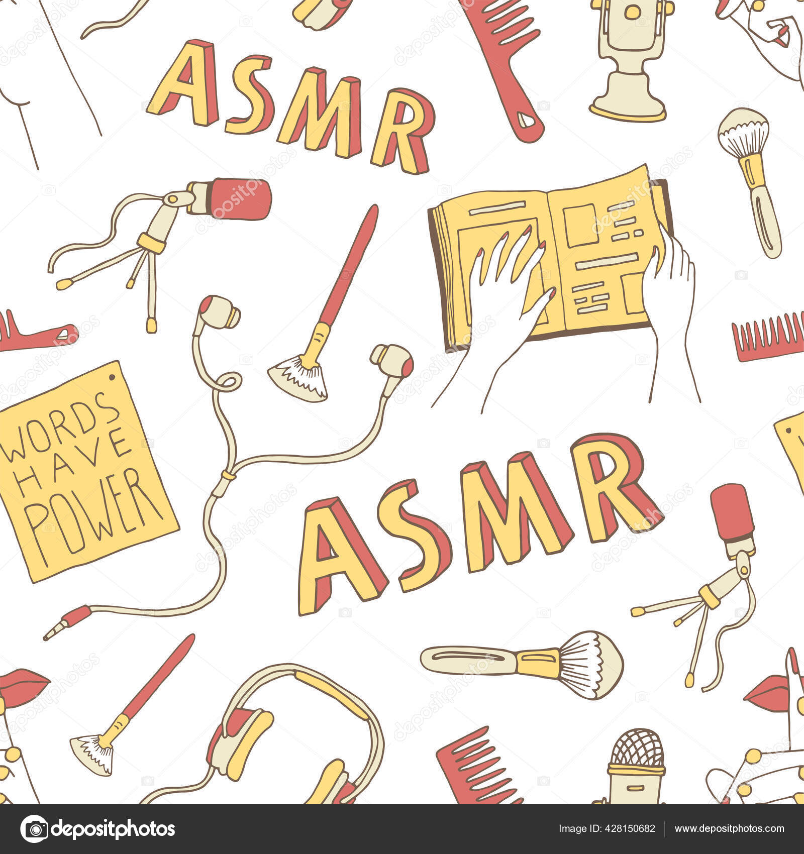 ASMR concept seamless pattern Stock Vector Image by ©viarunia #428150682