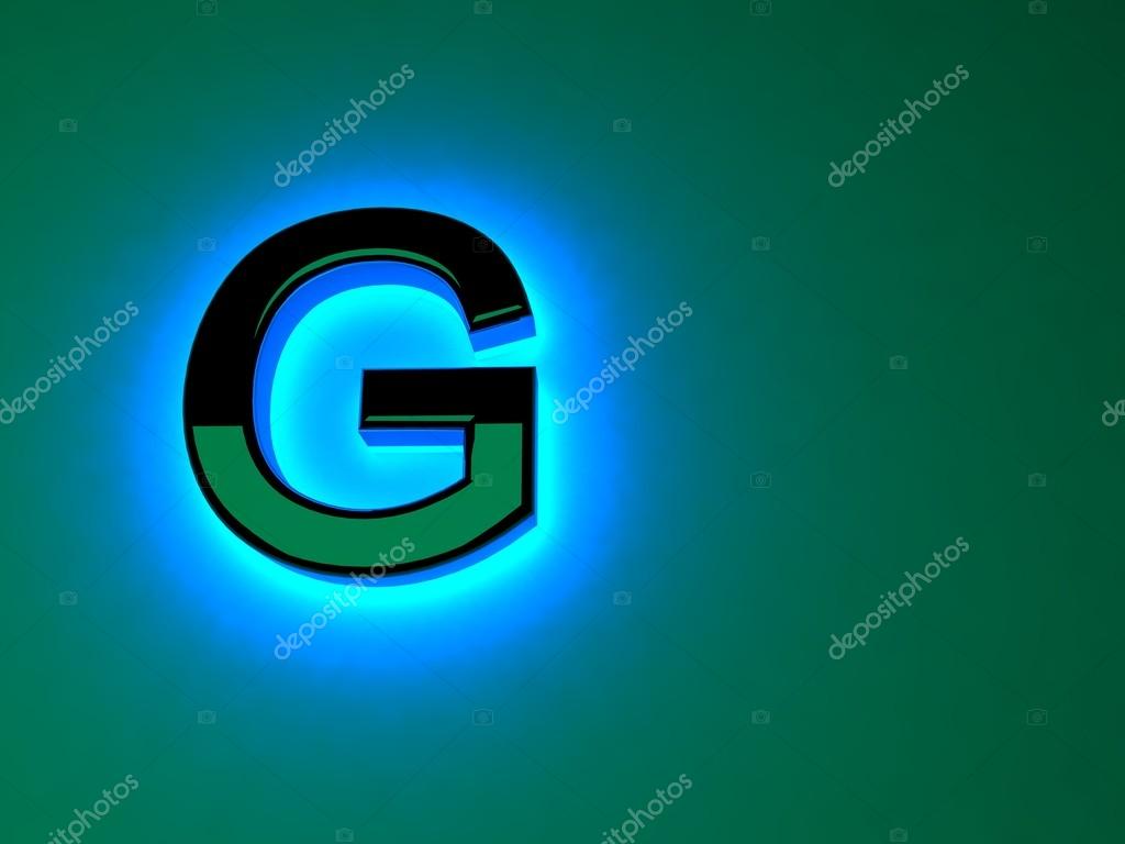 Luminous neon black letters. Blue glow. Black shiny font. Separate ...