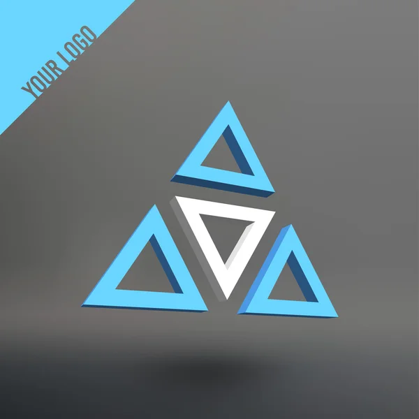 Abstract vector 3d logo. Arches in perspective projection. Figure of ...