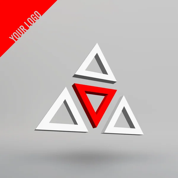 Abstract vector 3d logo. Arches in perspective projection. Figure of ...