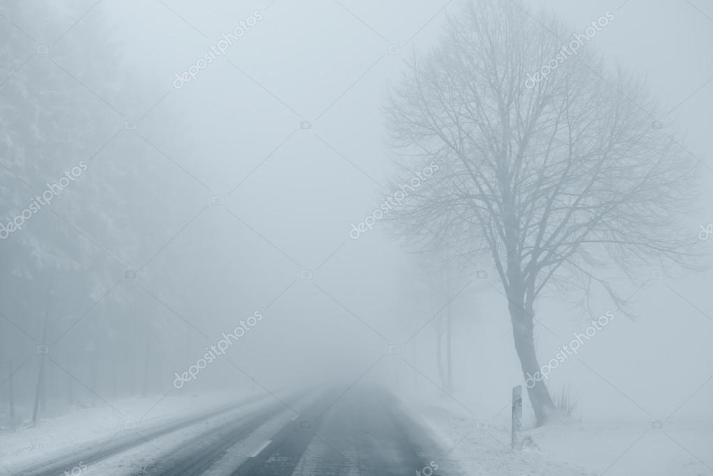 Foggy Winter Road Stock Photo by ©OlafNaami 86635896