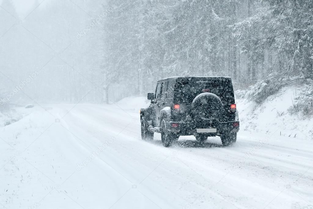 Winter Driving - Winter Road — Stock Photo © OlafNaami #87050250