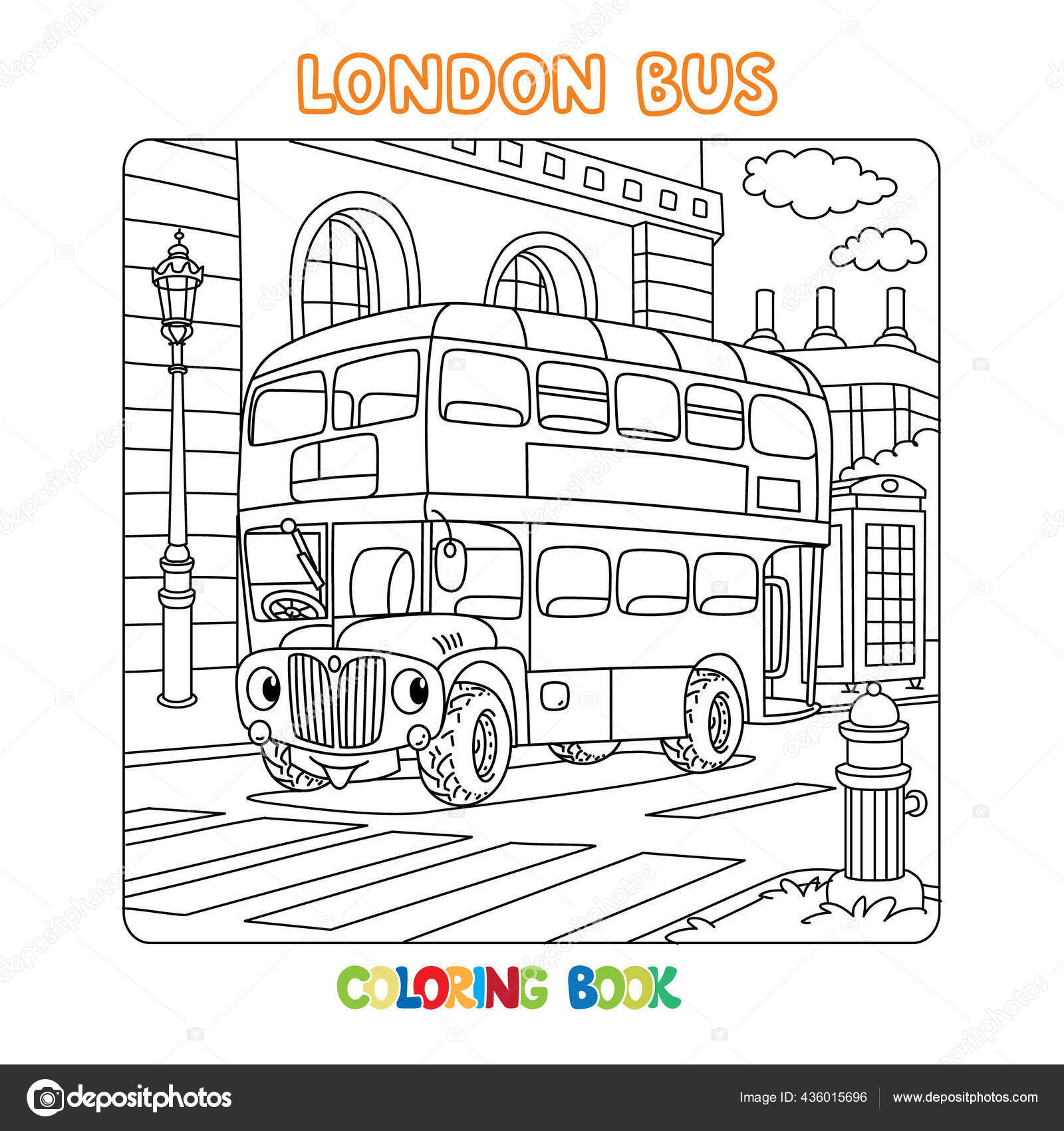 Double Decker Bus Coloring Page