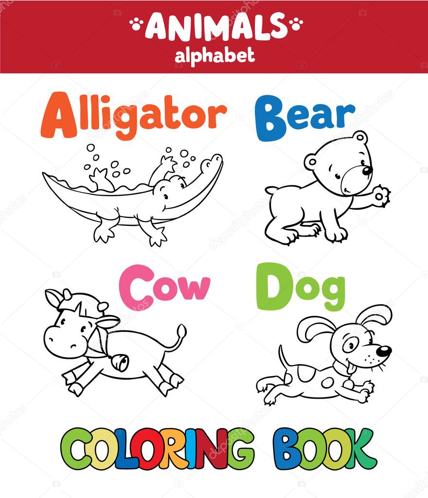 Animal Abc Coloring Pages