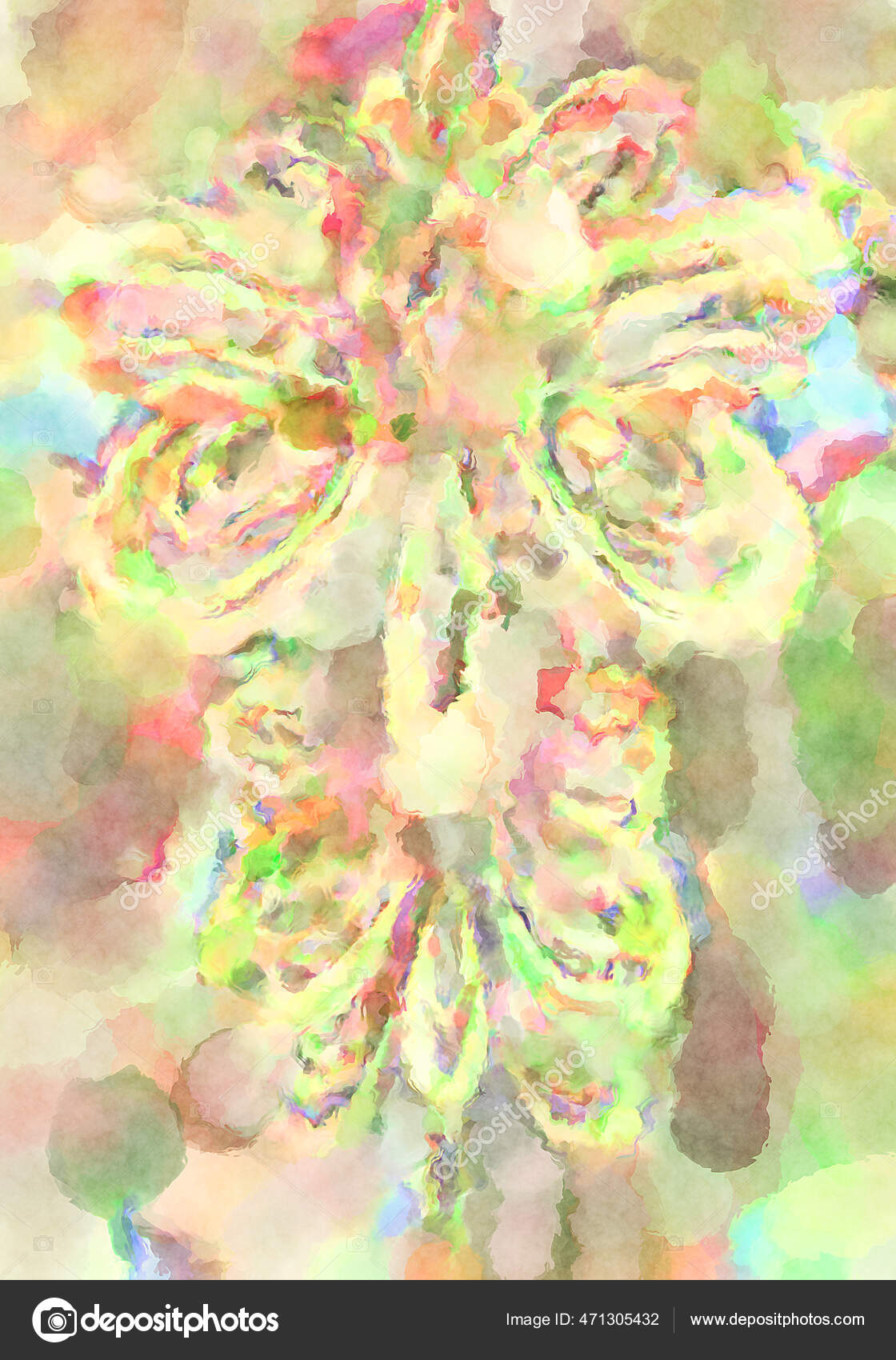 Modern Brush Strokes Painting Soft Color Painted Illustration Soothing ...